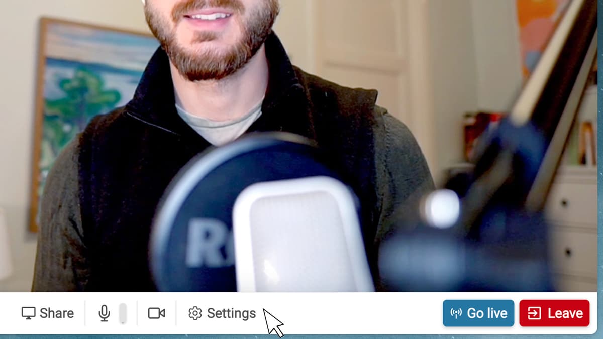 Artsy blue paint - Virtual background | Univid